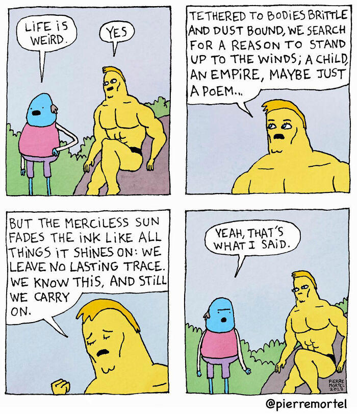 22 quirky comics that dabble in the ridiculousness of life by Pierre Mortel