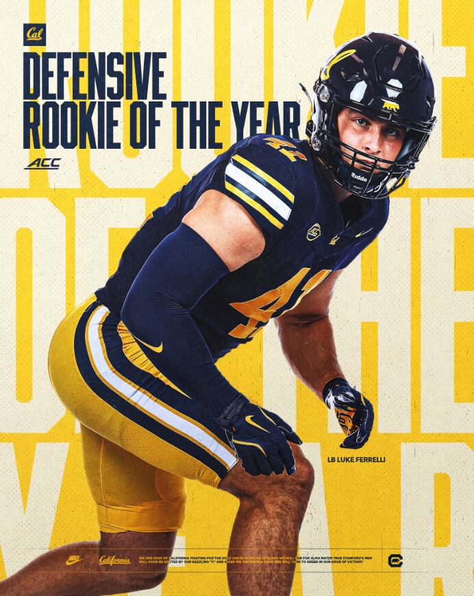 Former Cal linebacker Luke Ferrelli officially leaves Clemson, commits ...