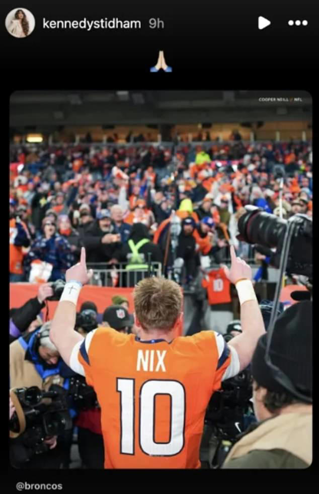 Wife of Broncos backup Jarrett Stidham sends message to Bo Nix as her ...