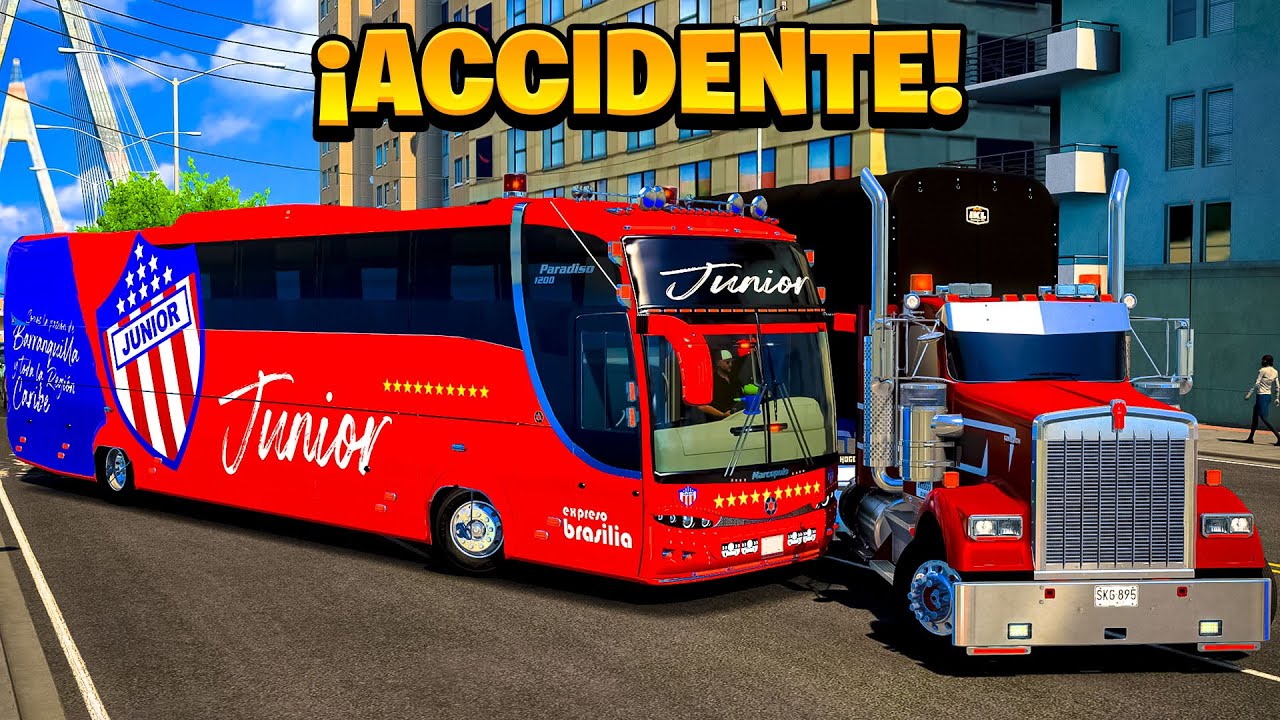 Accidente del bus del Junior en American Truck Simulator