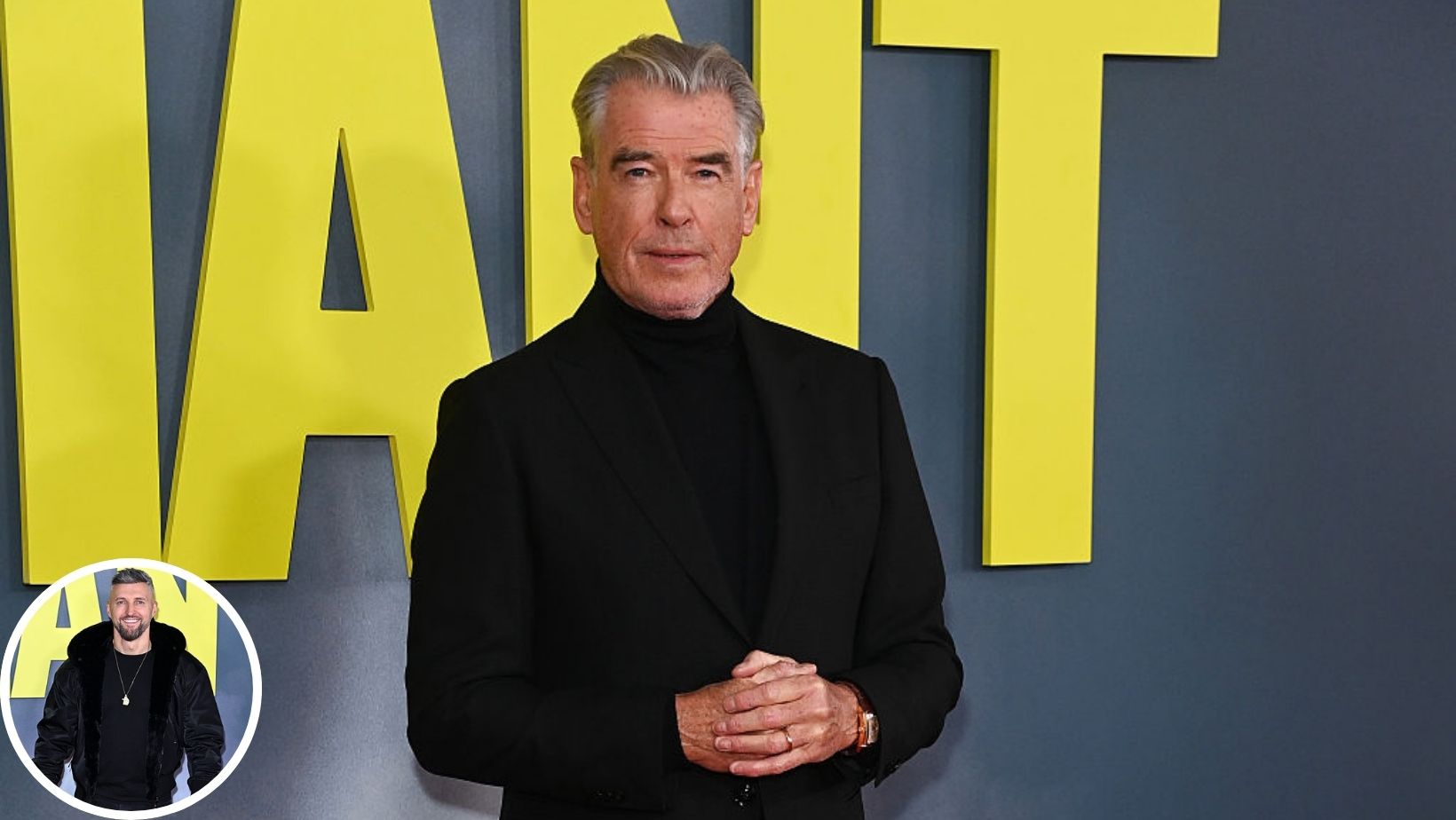 Pierce Brosnan, ever elegant, on the red carpet for Giant