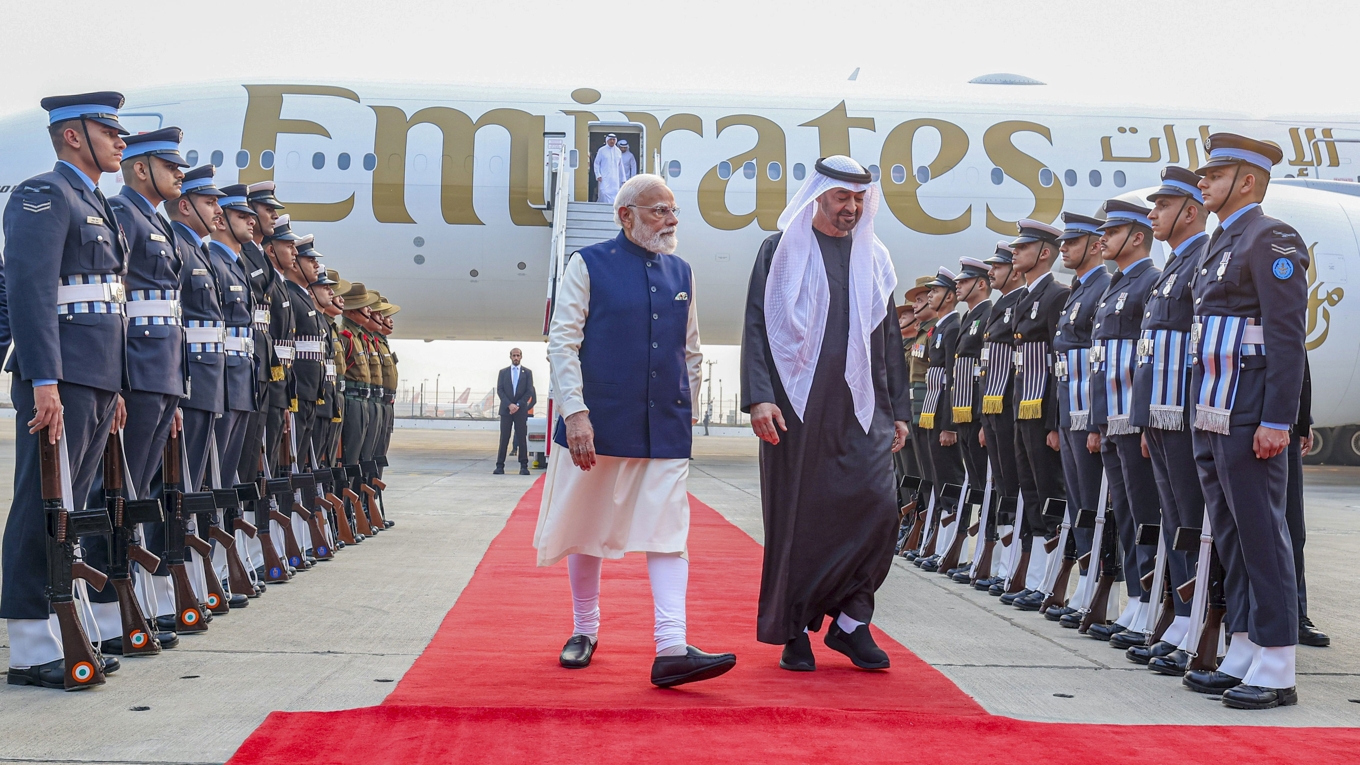 PM gifts ornate wooden swing, pashmina shawl to UAE Prez Al Nahyan