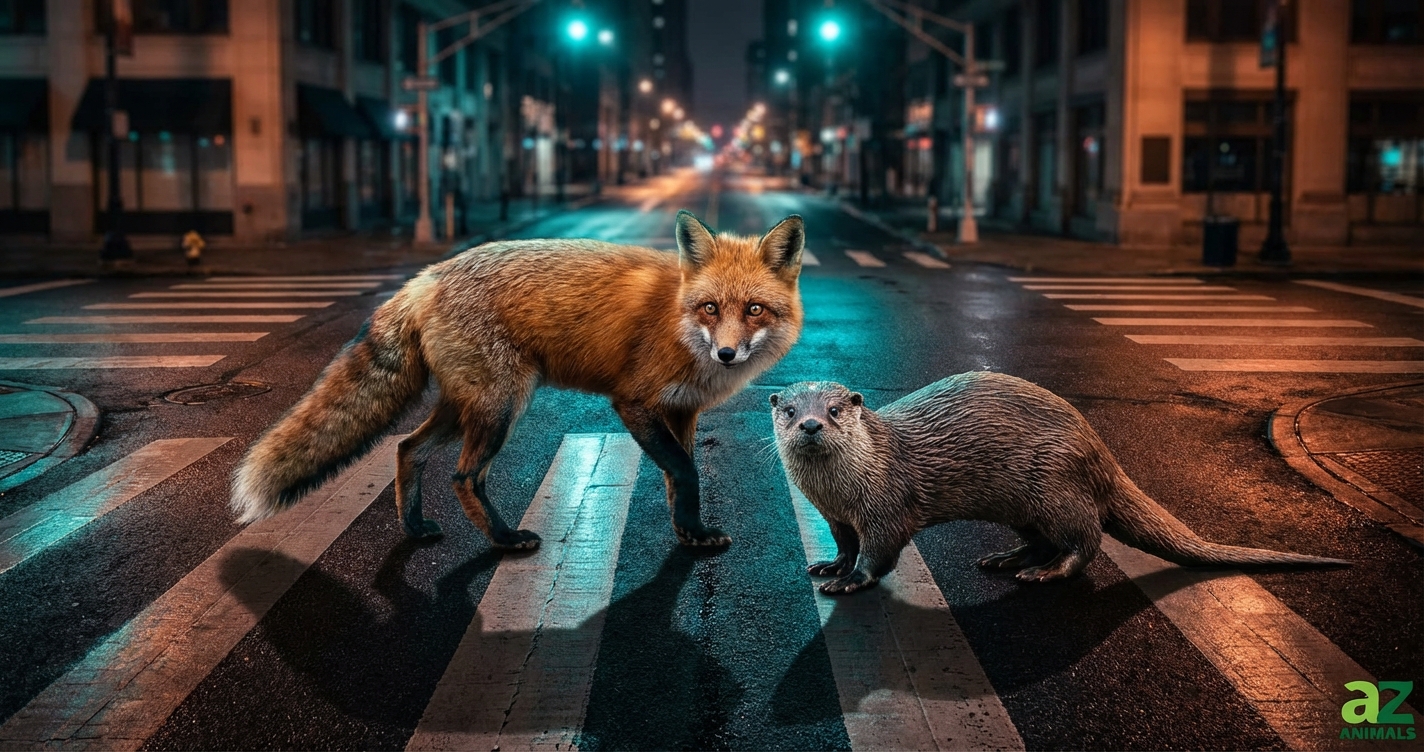 Fox and otter invade Lincoln: What forced this wild pair into the city ...