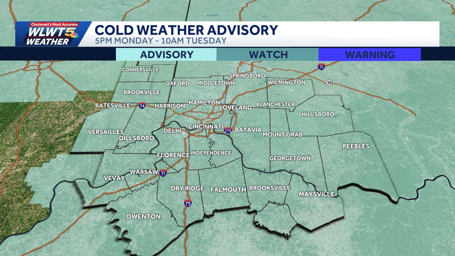 Cold weather advisory: Subzero wind chills coming to Greater Cincinnati