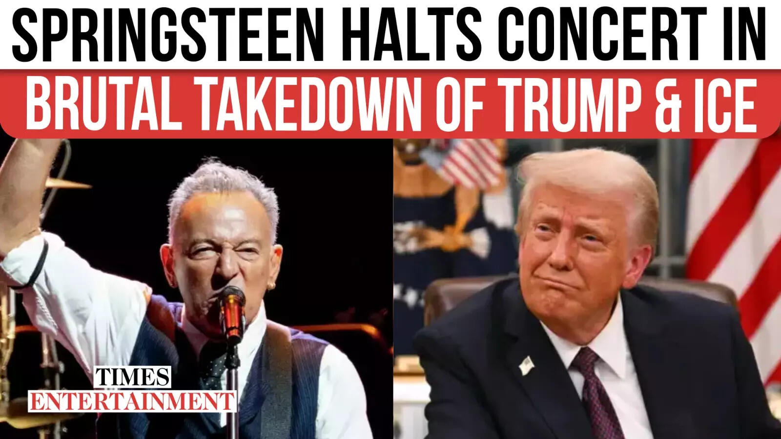 Bruce Springsteen goes nuclear on Trump & ICE mid-concert, crowd erupts