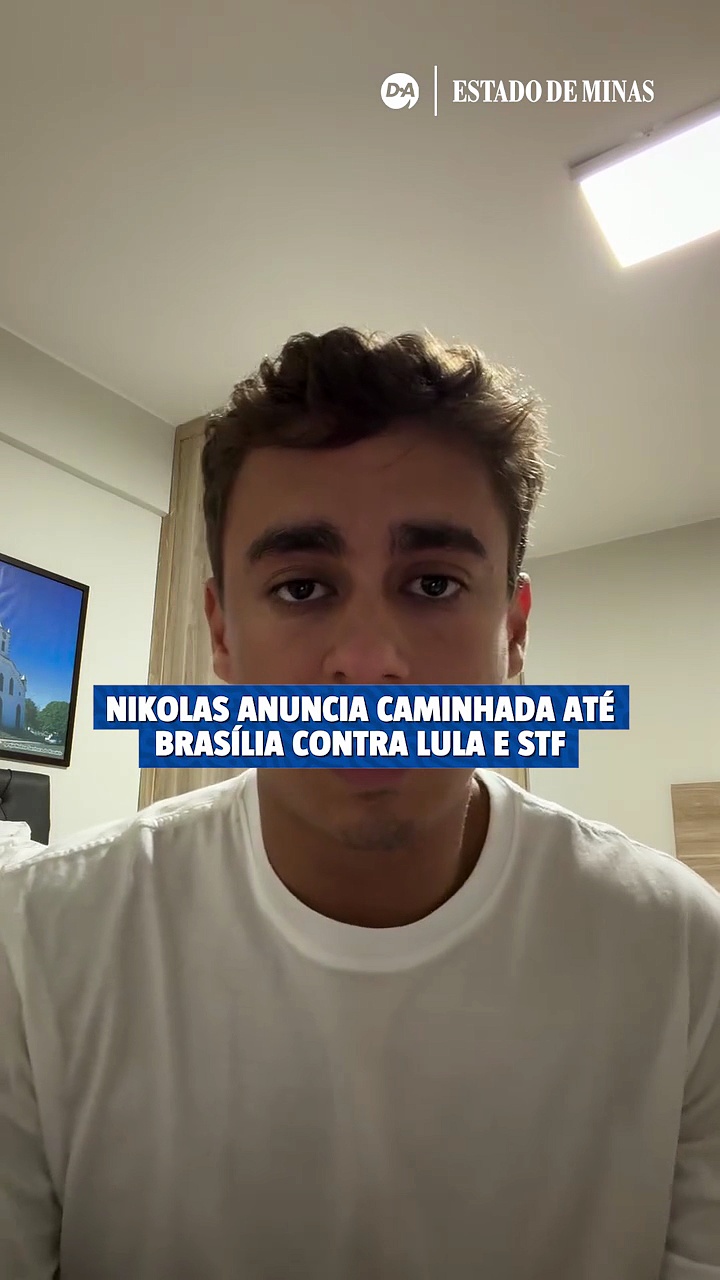 Nikolas anuncia caminhada até Brasília contra STF e Lula