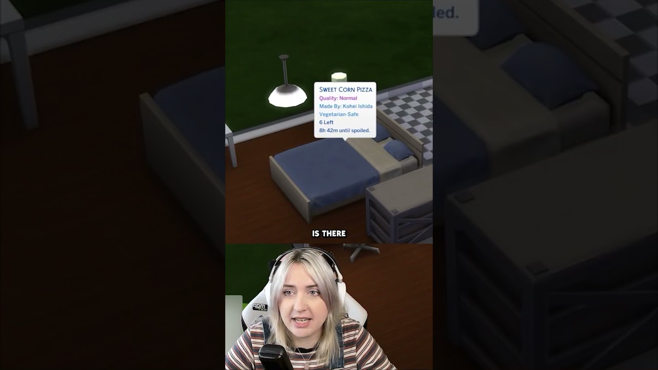 The Sims 4 is now registering my bed as a sweetcorn pizza lol