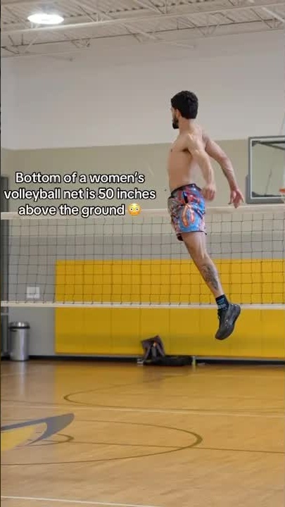 50-inch vert meets women’s volleyball net