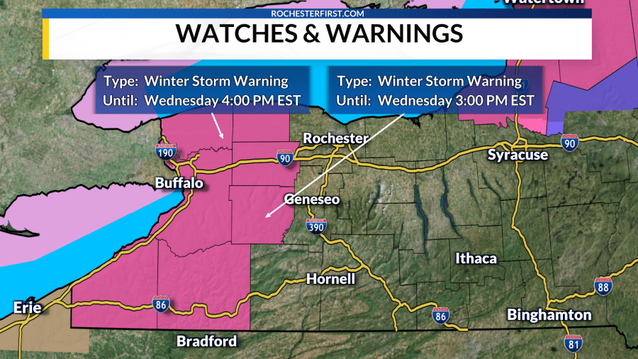 Weather forecast: Snow squall warning in effect
