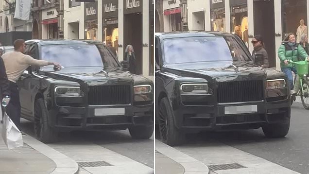 David Beckham rips parking ticket off £600k Rolls-Royce with wife Victoria
