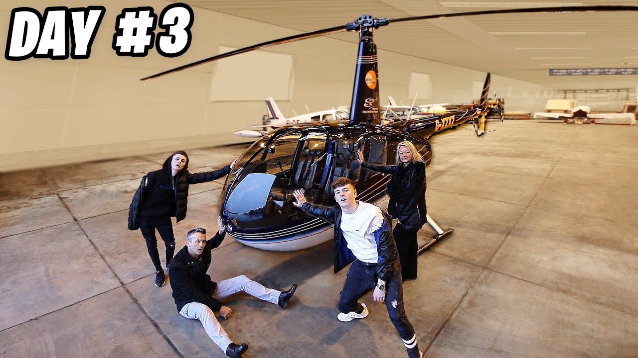 Last to remove hand wins the helicopter challenge