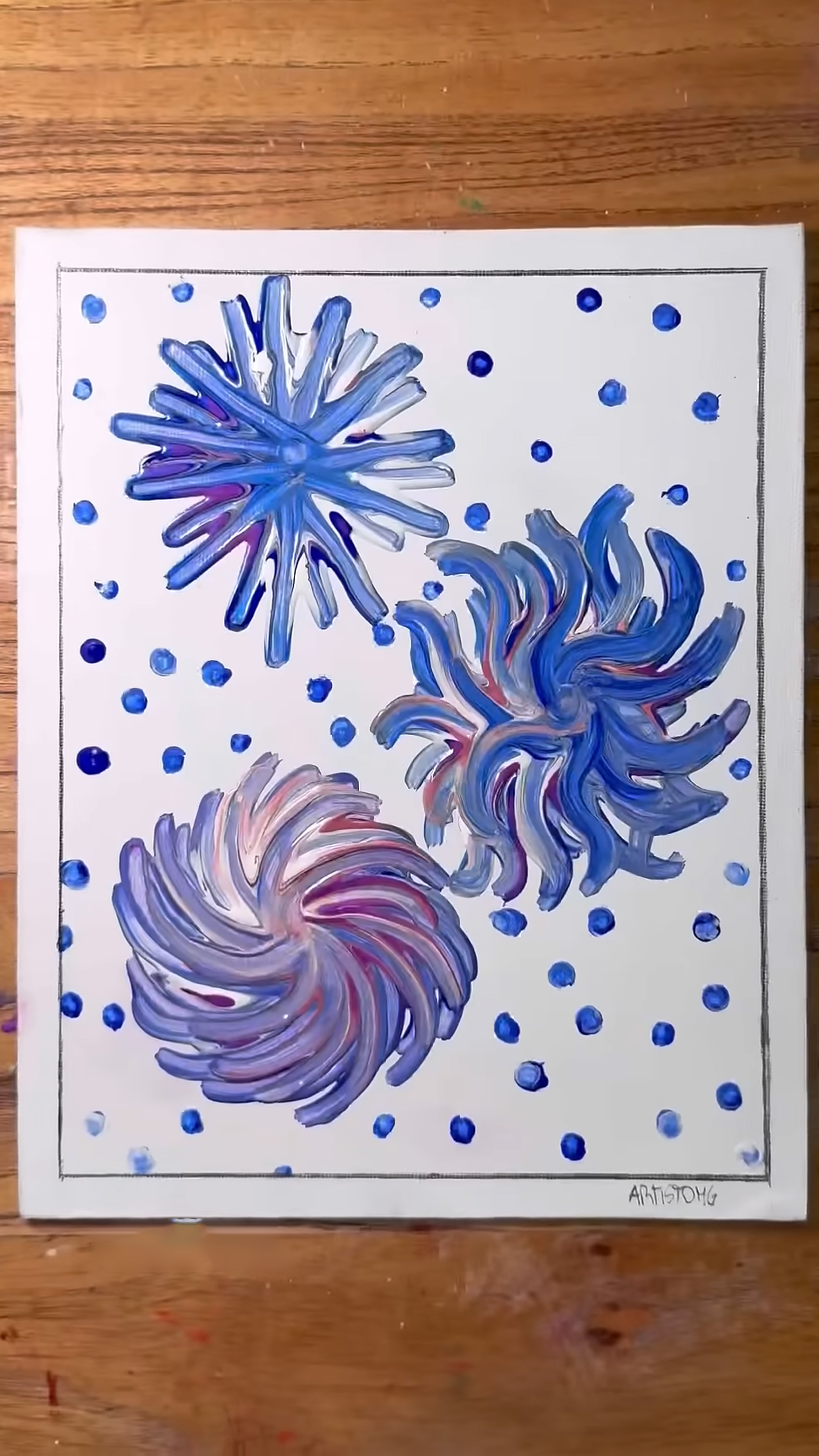 Painting art using only Q-tips