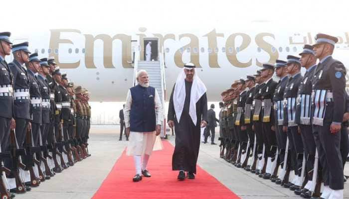 PM Modi receives UAE President Sheikh Al Nahyan as he arrives in India ...