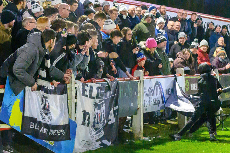 Camelon condemn 'unacceptable behaviour' of small group of fans at end ...