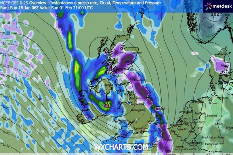 Snow maps reveal exact date for 58cm blizzard to hit UK amid -9C freeze