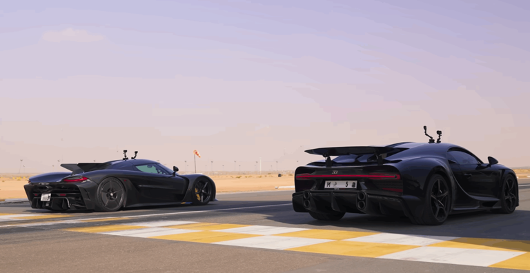 Watch Bugatti and Koenigsegg duel in the desert