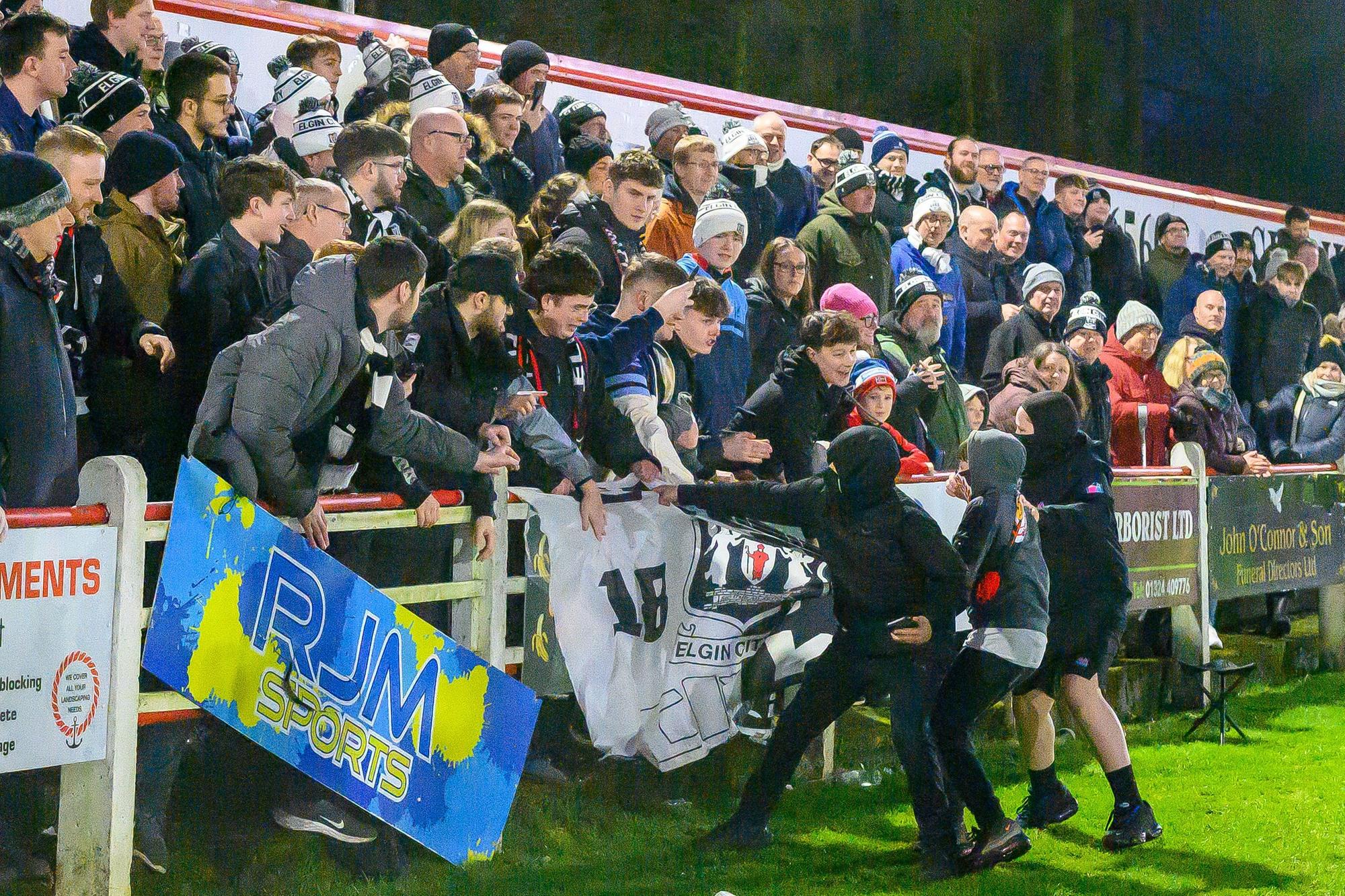 Camelon condemn 'unacceptable behaviour' of small group of fans at end ...