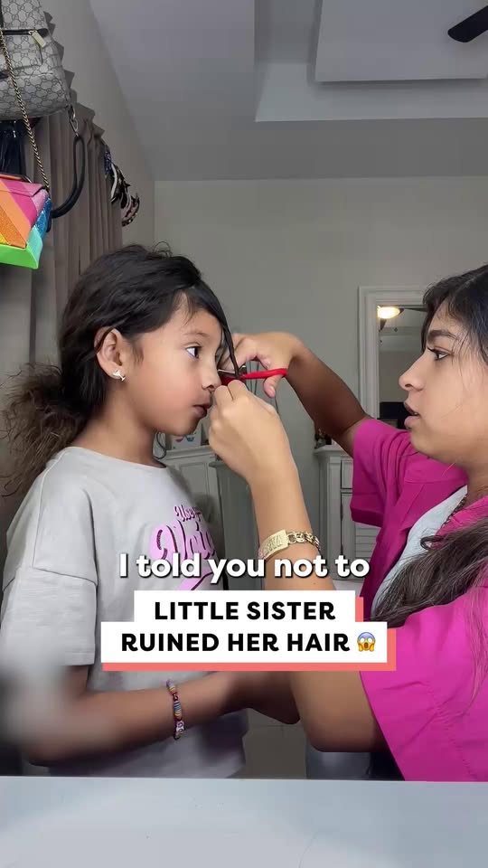 They had to fix her hair before mom saw