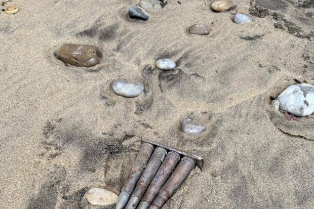'Rare' find as wartime bullets discovered on island beach