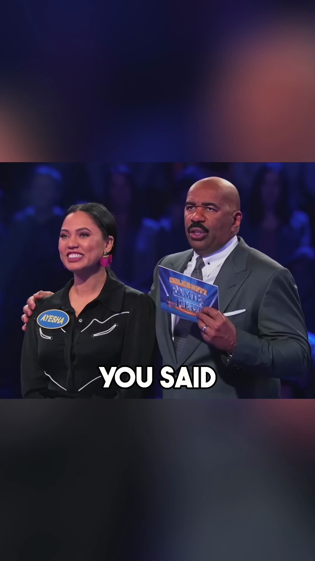 Ayesha Curry slam dunks fast money on Celebrity Family Feud