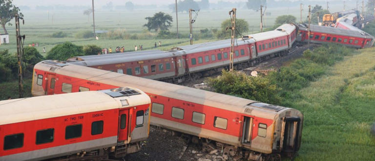 Deadly train collision sends passengers plunging off tracks