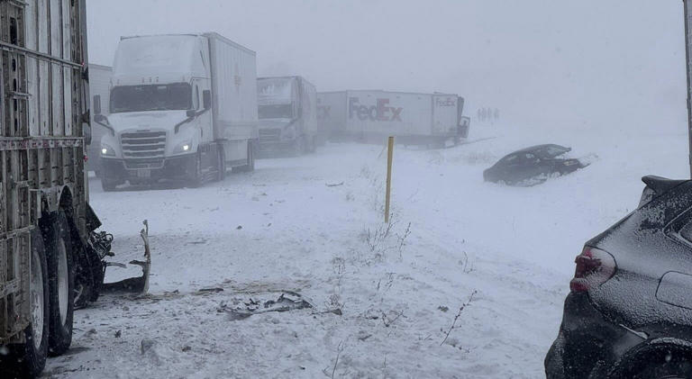 Dozens of vehicles crash on Indiana Toll Road near South Bend, closing ...