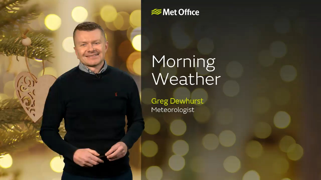 Met Office Monday morning weather forecast 29/12/2025