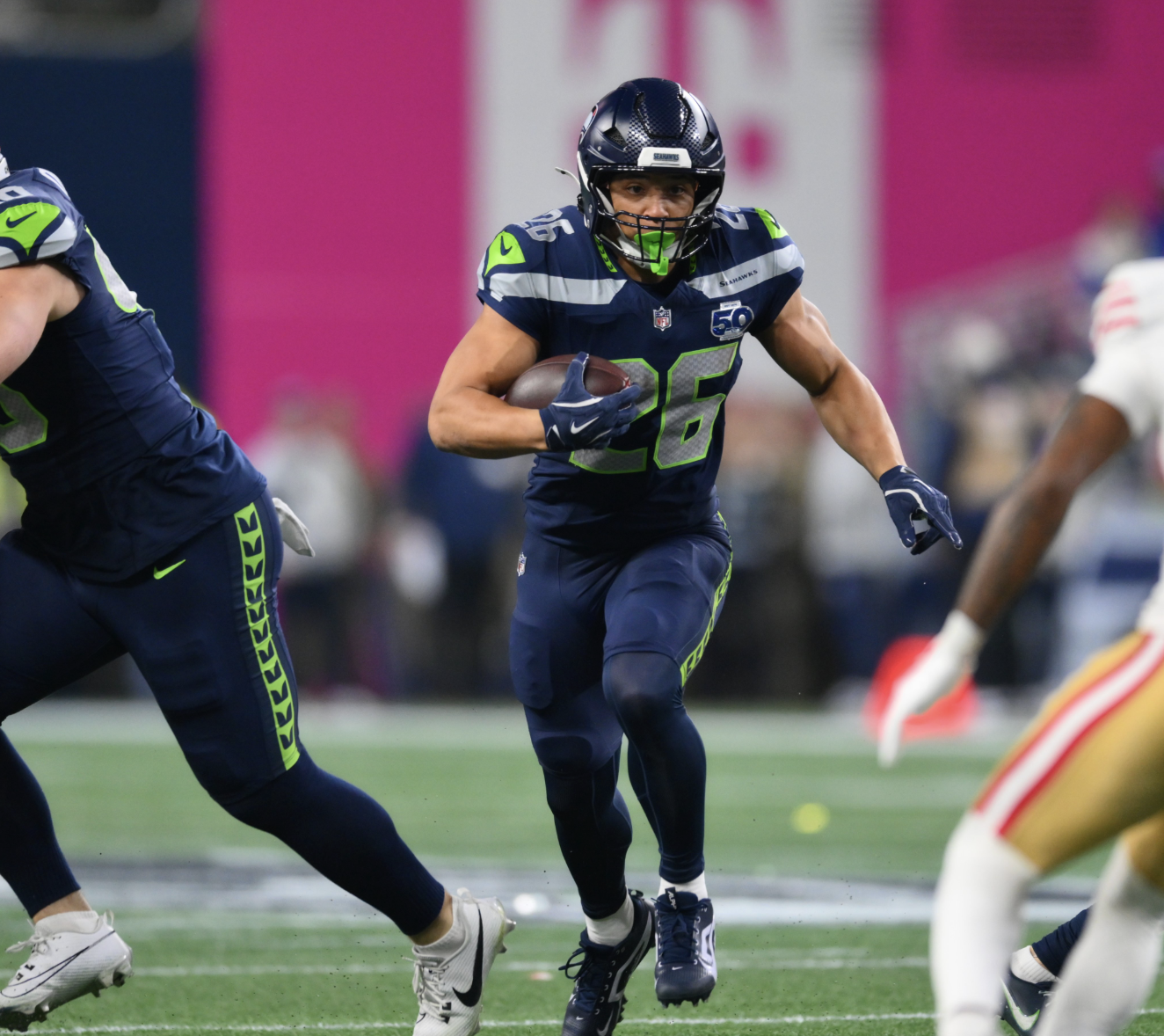 Zach Charbonnet ruled out for rest of playoffs as Seahawks confirm knee ...