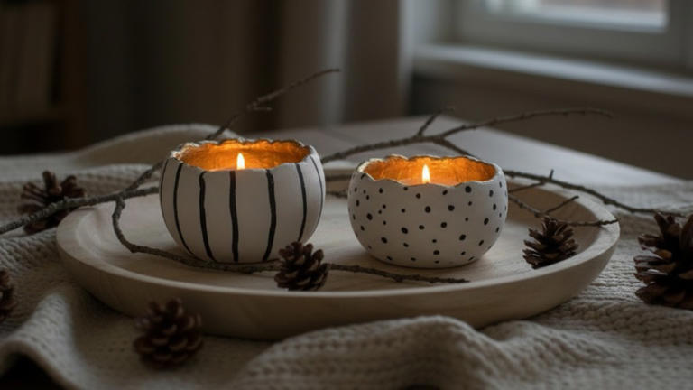 DIY-Deko: Strahlendes Windlicht aus Modelliermasse für Kerzenliebhaber