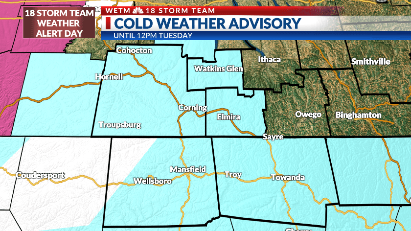 Cold weather advisories