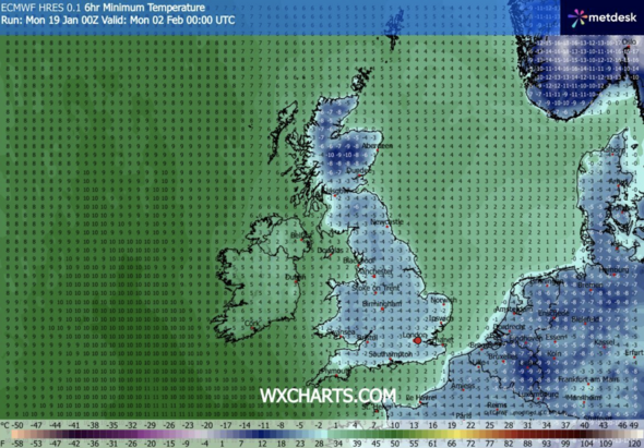 UK snow maps show 7 areas 'buried' as 79cm blizzards and -13C freeze hit