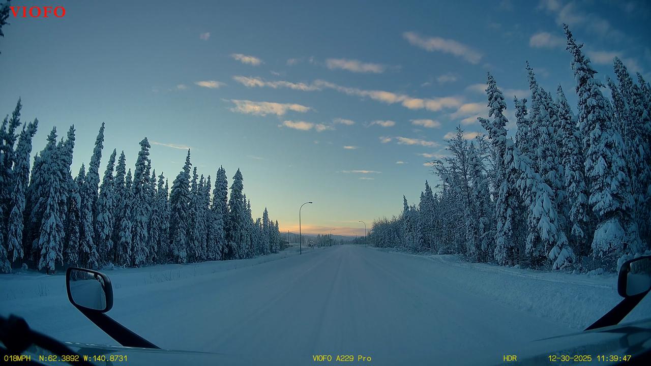 Raven escorts semi into rest stop