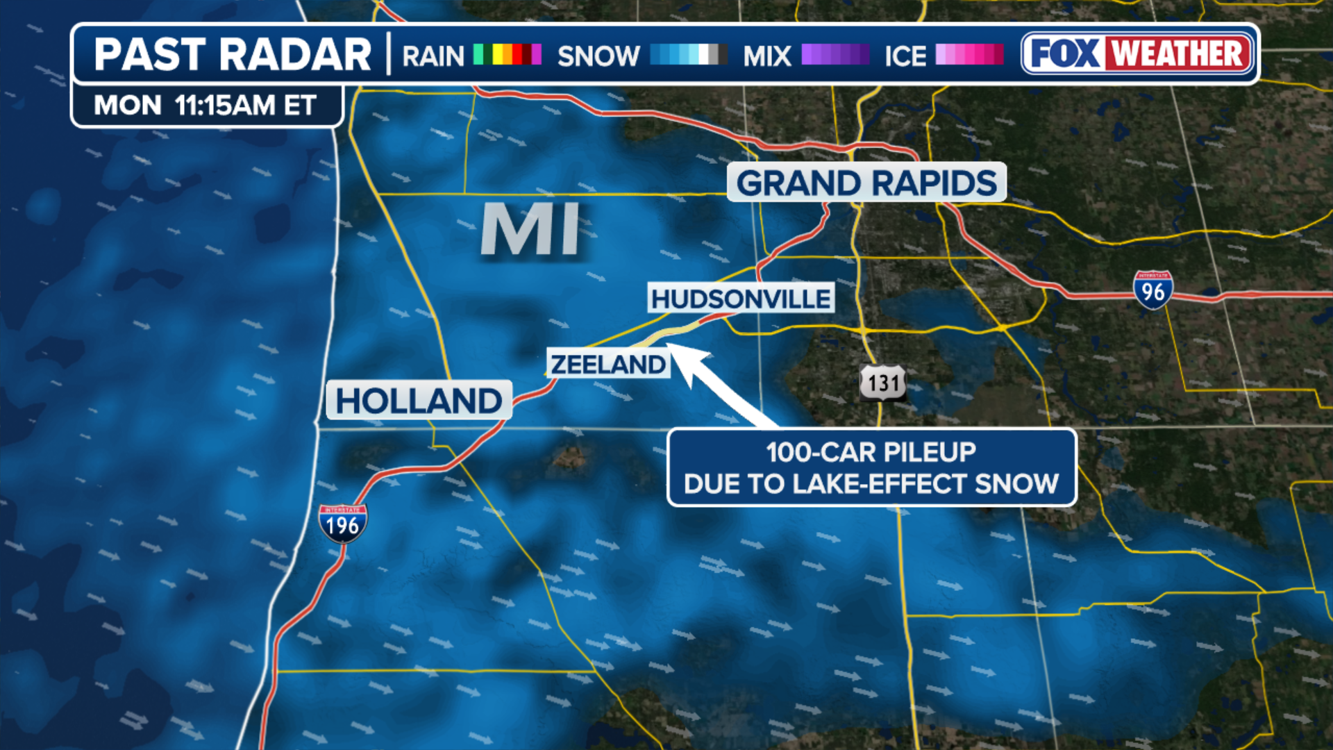 Over 100 vehicles involved in I-196 pileup during dangerous snowy ...