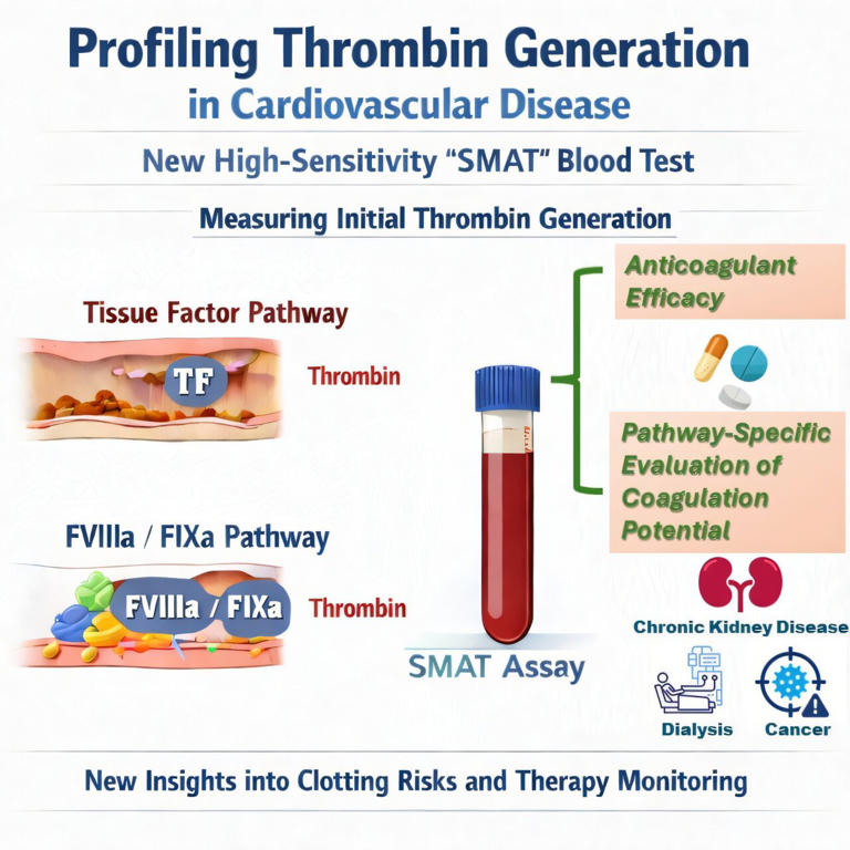 New blood test detects subtle clotting changes in heart disease patients