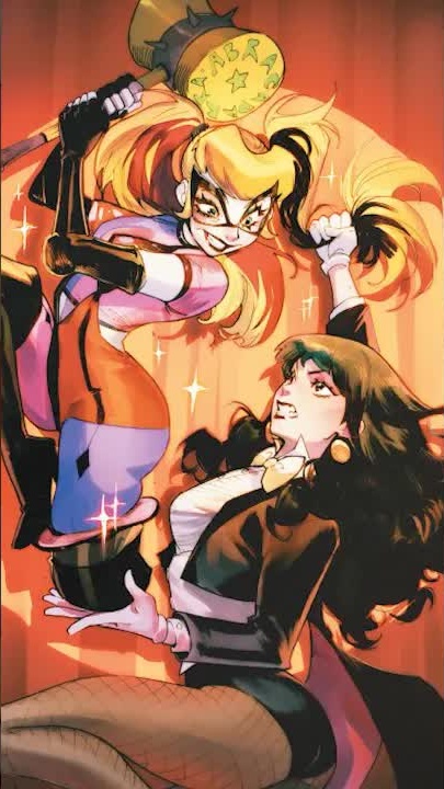 Harley Quinn tricks Zatanna into winning their fight!