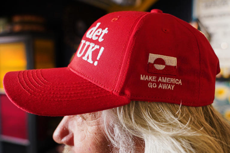 Pro-Greenland protesters mock Trump's MAGA slogan with 'Make America go ...