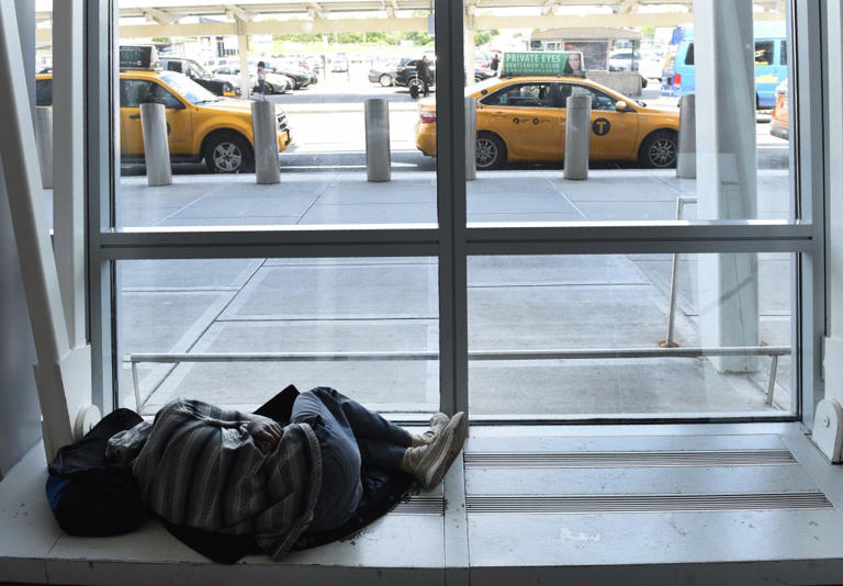 JFK AirTrain terminal overrun with homeless aggressively begging for ...