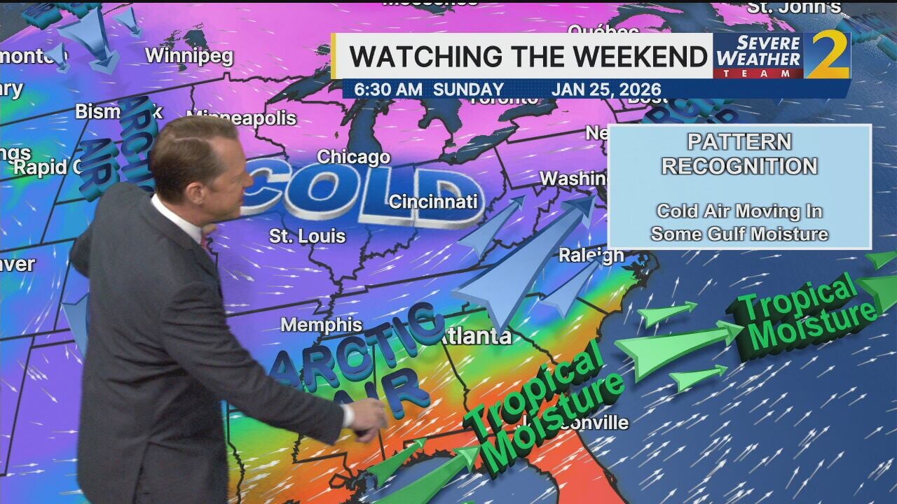 Possible wintry weather arriving this weekend