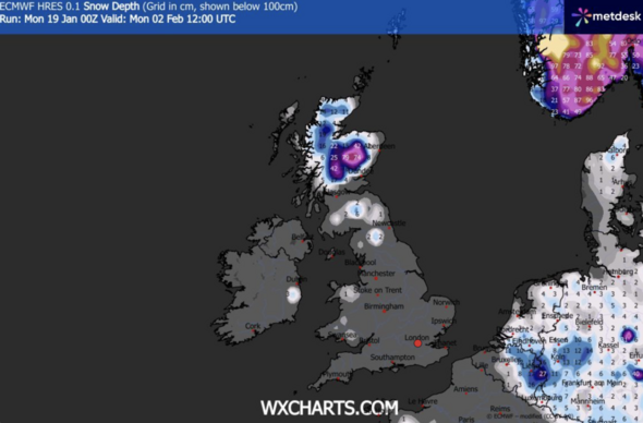 UK snow maps show 7 areas 'buried' as 79cm blizzards and -13C freeze hit