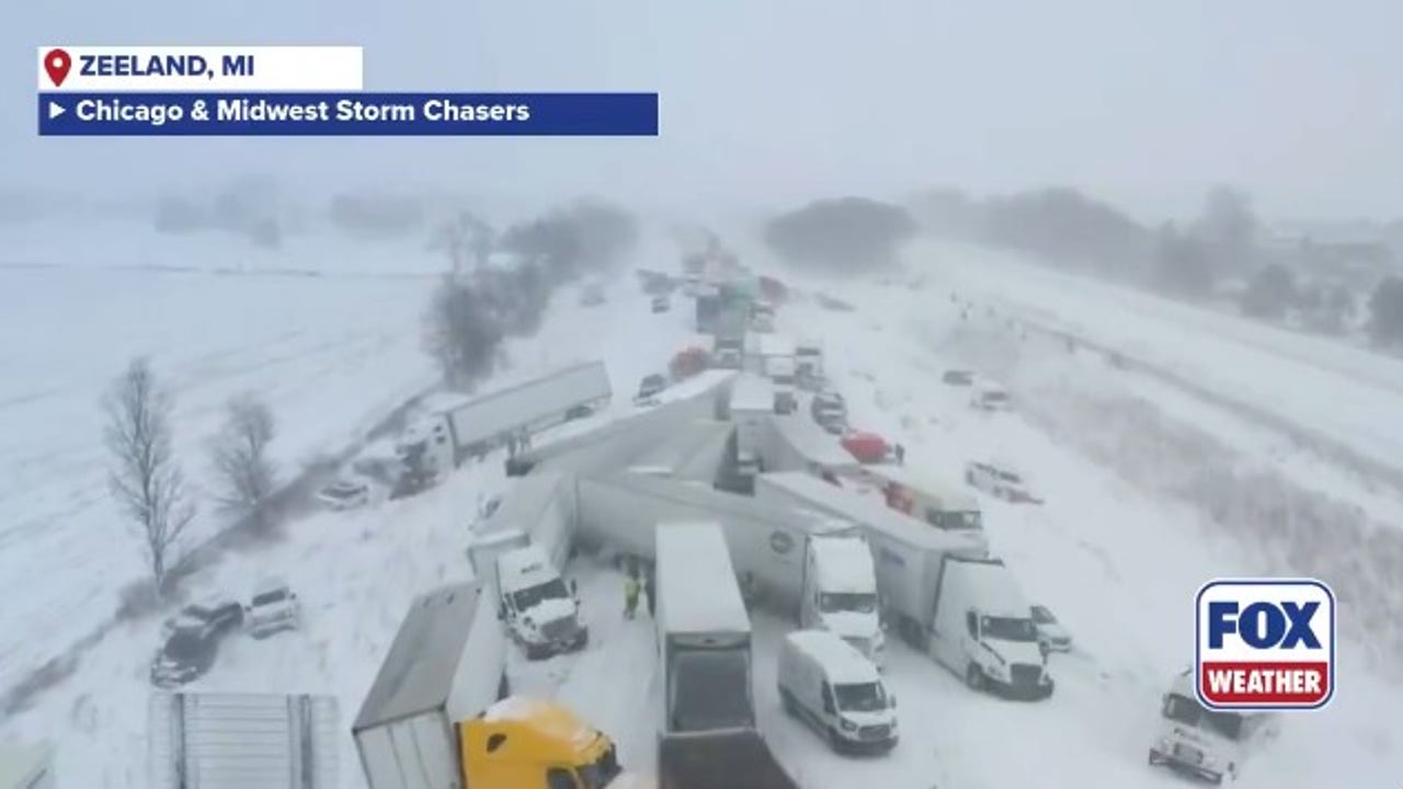 Watch: 100+ vehicle I-196 pileup on Michigan's west side; video shows ...