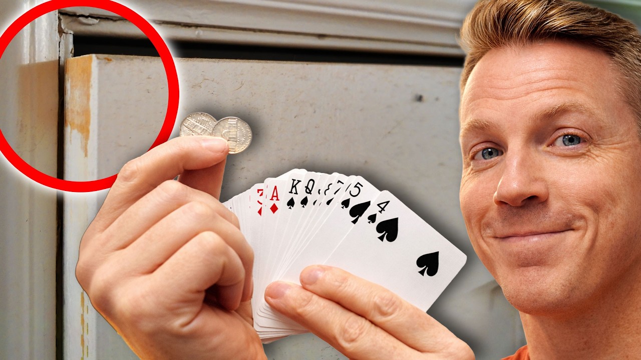 Door rubbing? Clever fix using nickels and cards
