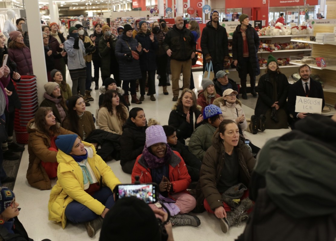 Anti-ICE protesters stage sit-in at Twin Cities Target store
