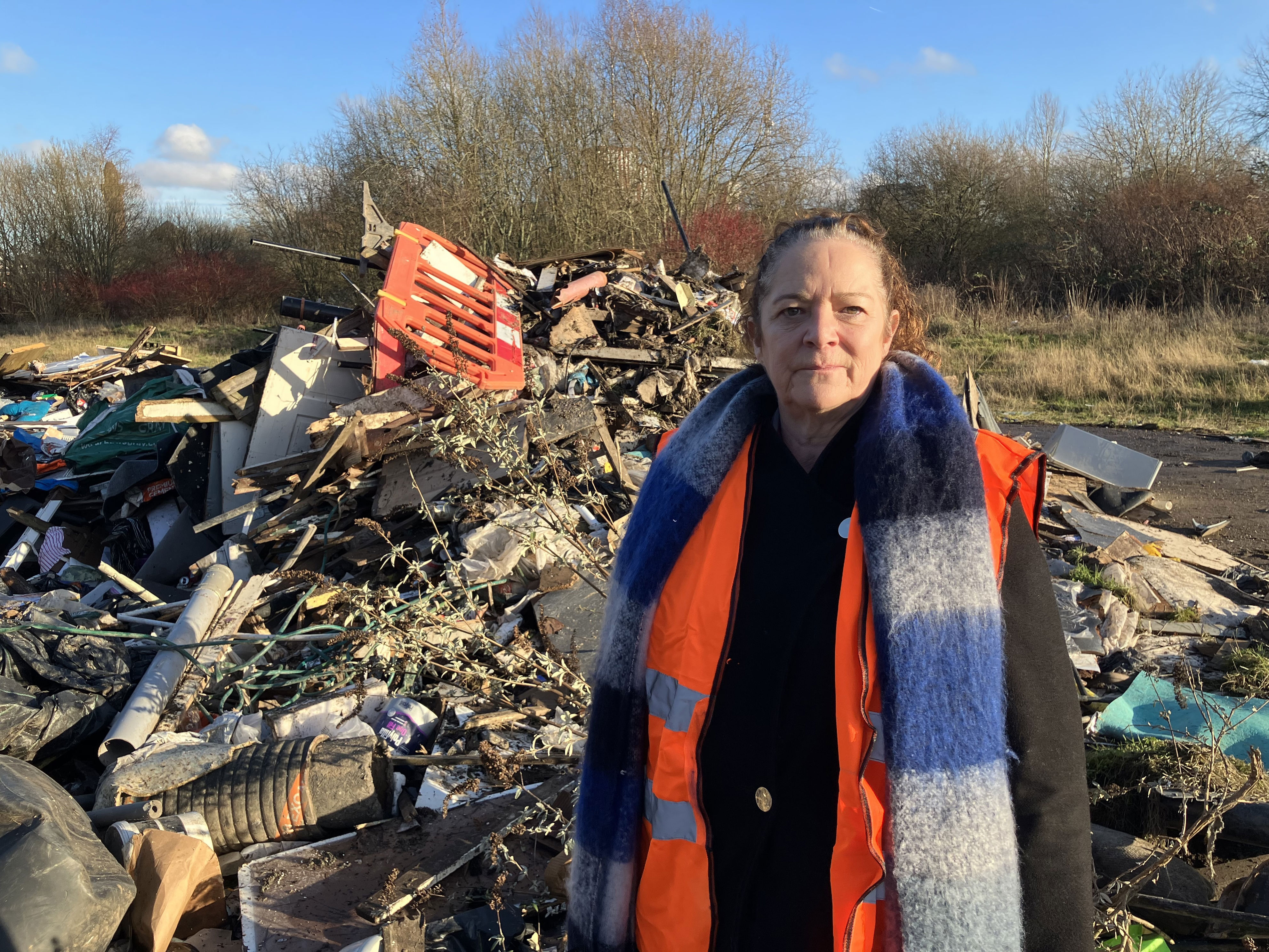 Horrendous mountain of fly-tipping leaves woman feeling physically sick ...