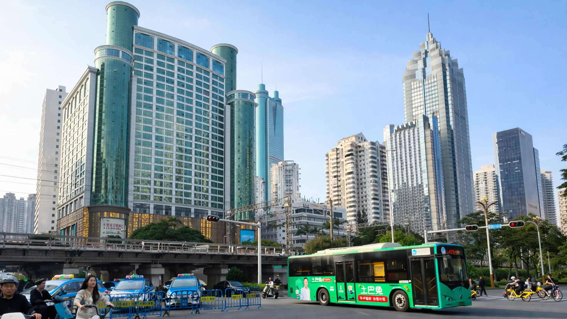 City commute in Luohu Shenzhen China