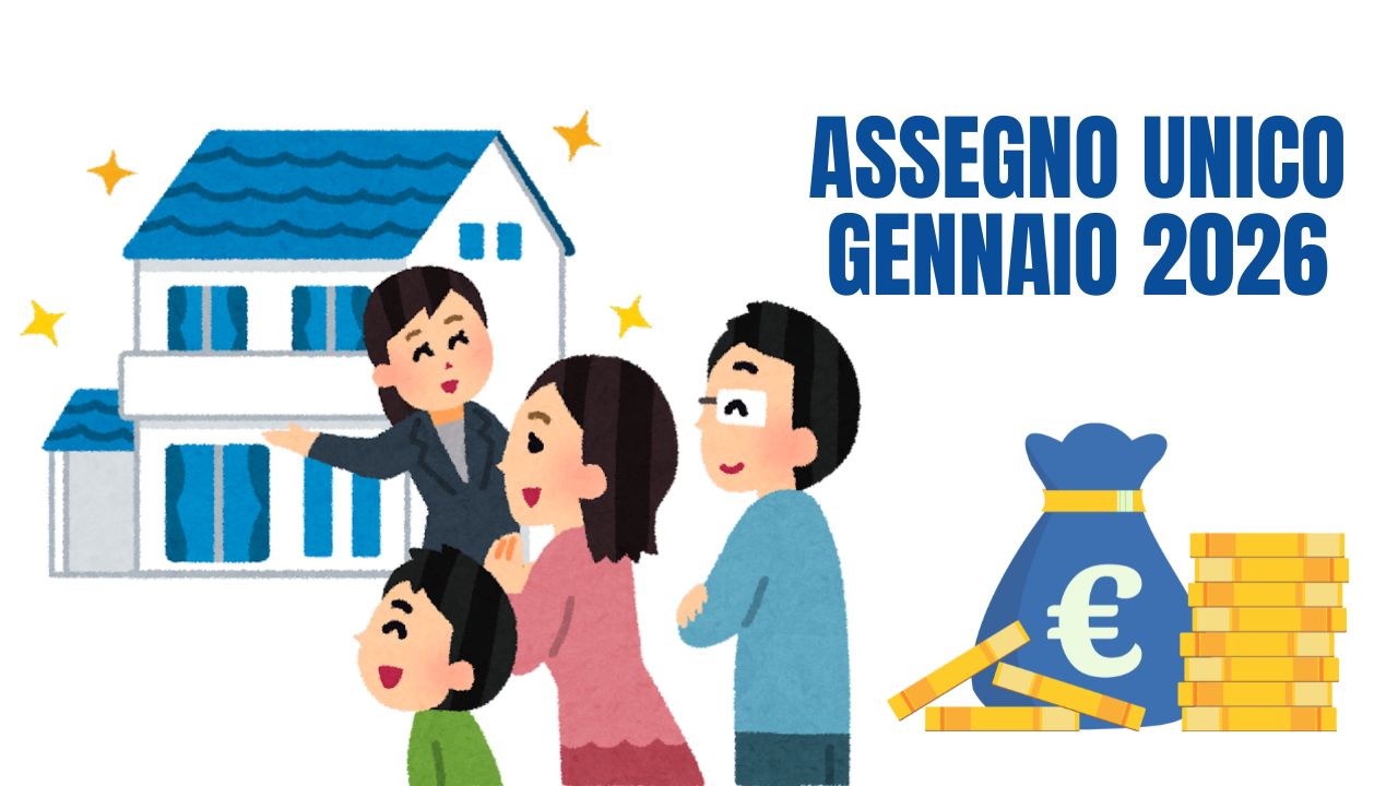 Assegno unico gennaio 2026, date di accredito INPS e aumento degli importi