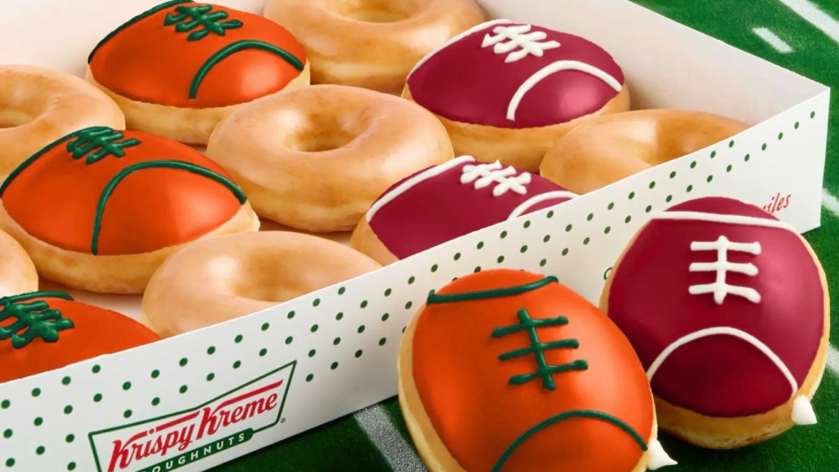 A major chain rolls out football-themed doughnuts for a one-day release