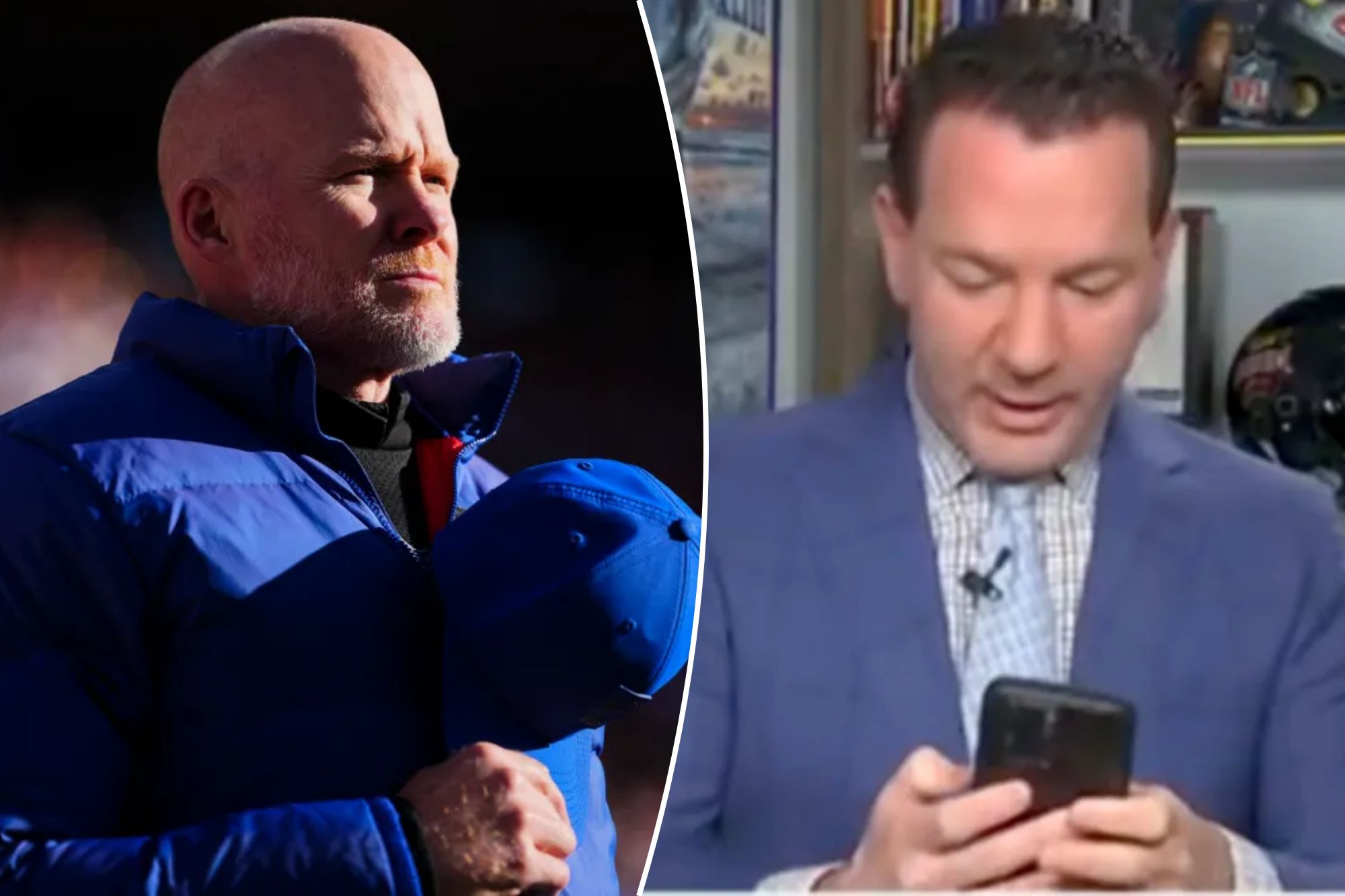 Ian Rapoport’s shocked reaction as he breaks Sean McDermott news live on TV