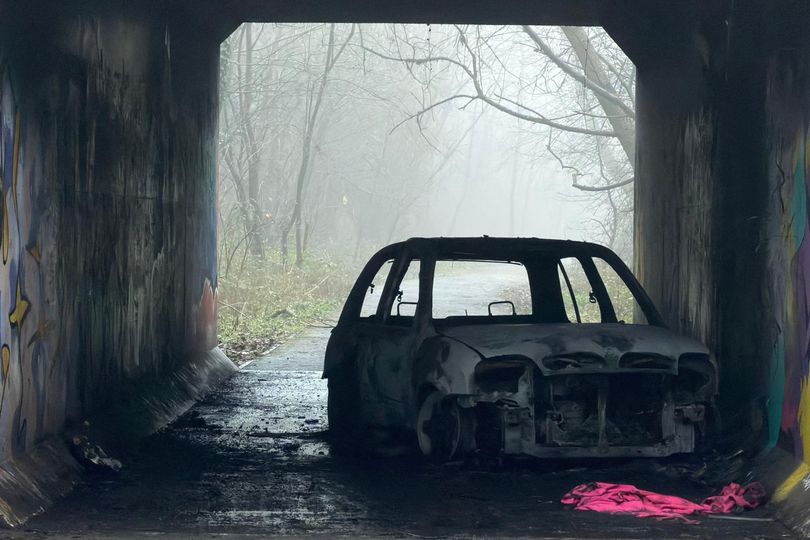 Two fire engines at 1.30am blaze as car torched under Stoke-on-Trent bridge