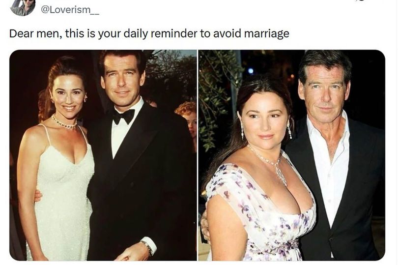 Fans defend Pierce Brosnan as cruel troll brands wife 'a reminder to ...