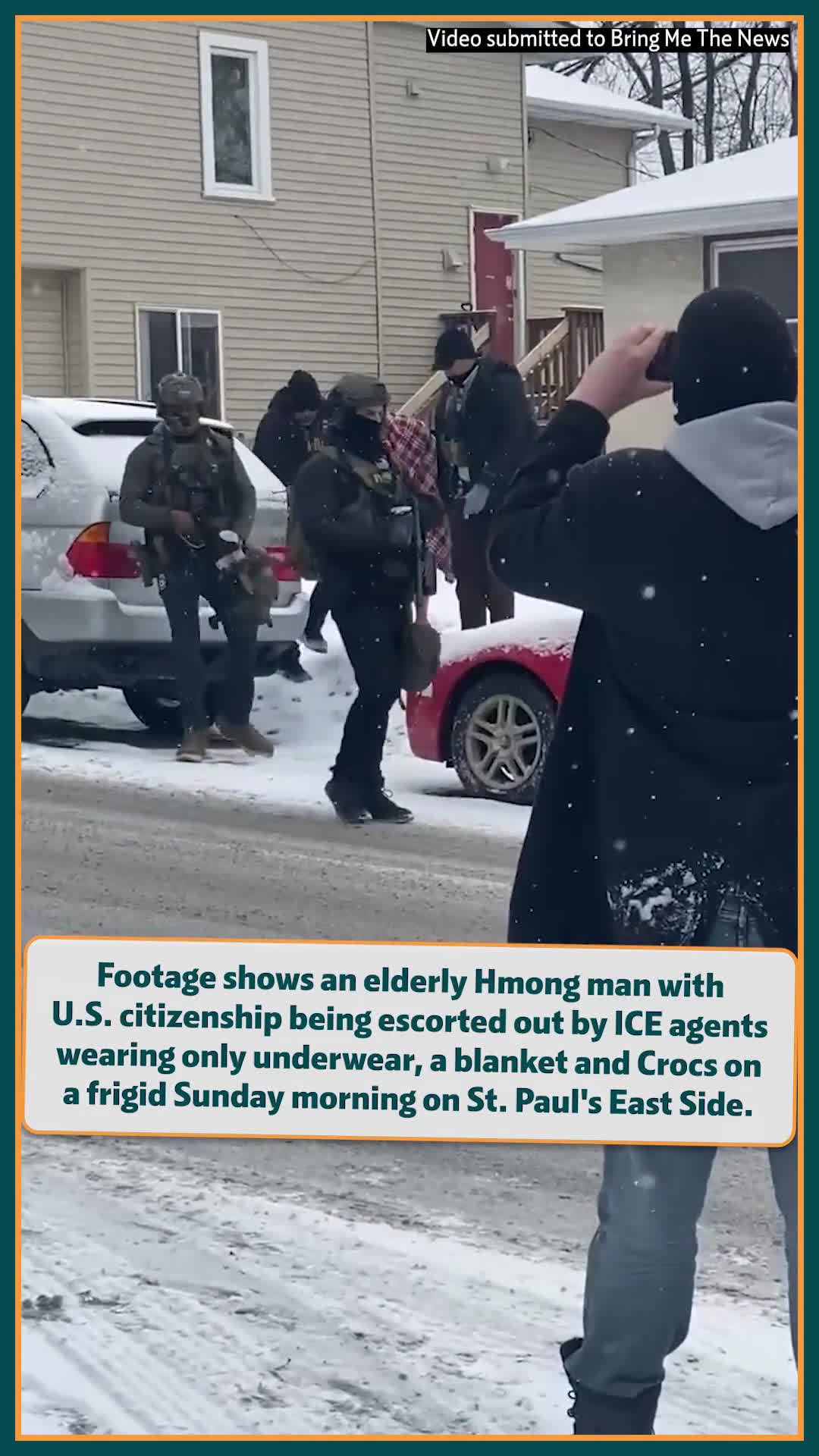 ICE agents detain elderly US citizen on frigid Sunday